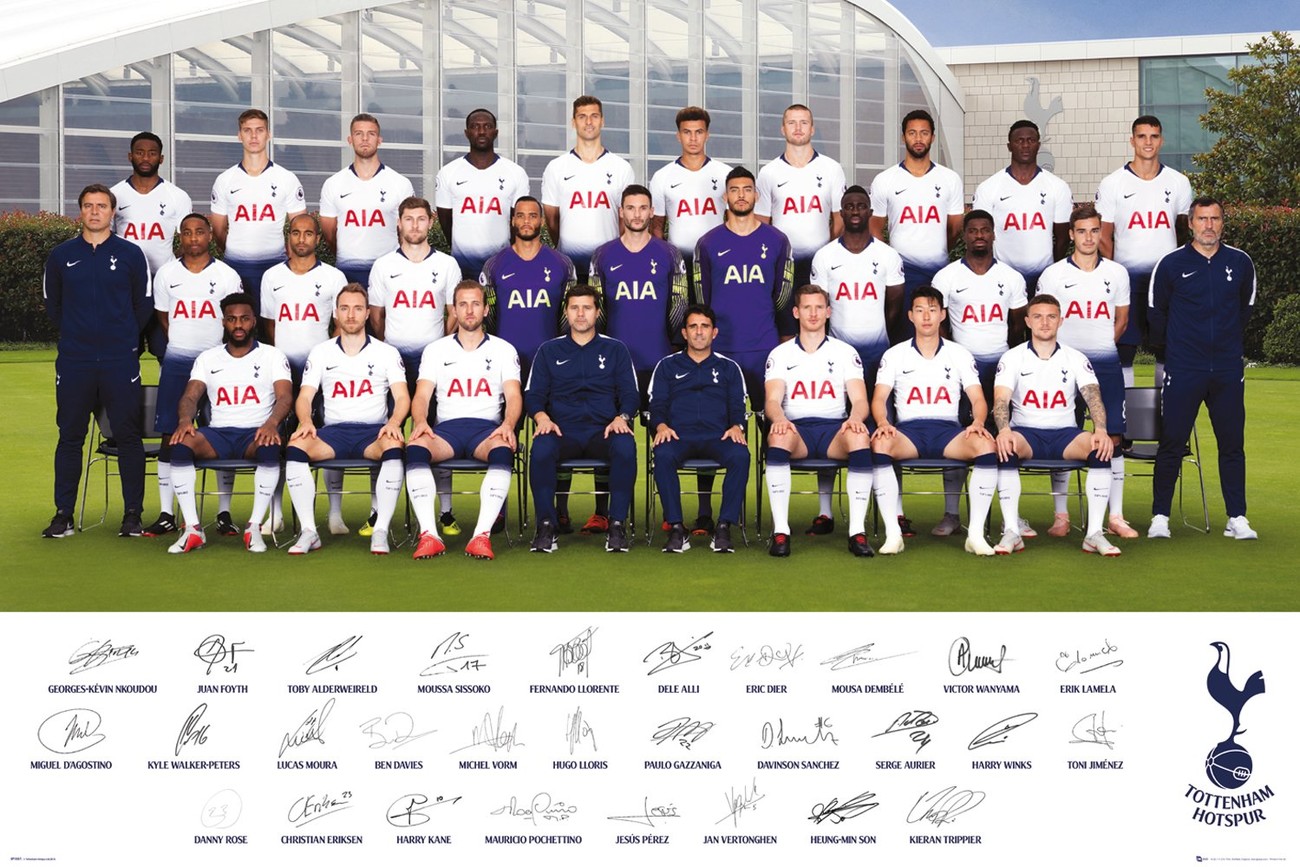 Plakat Tottenham Hotspurs - Team Poster 18-19 | Poster an der Wand | 3 ...