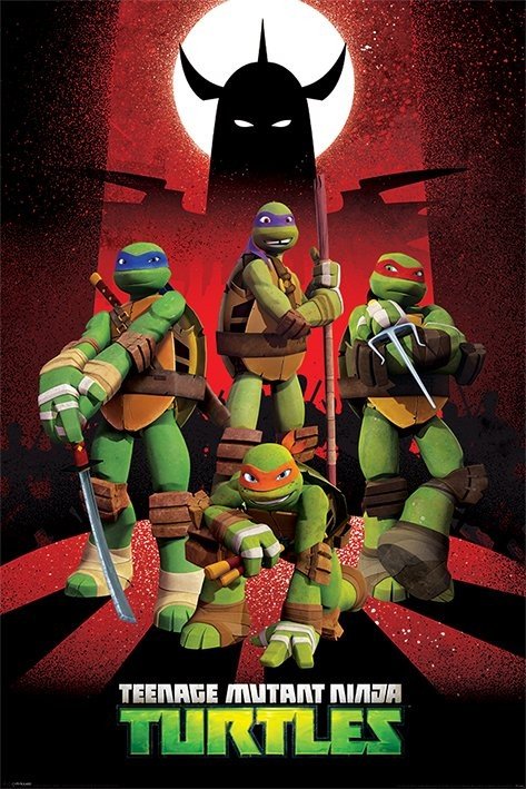 Poster, Quadro TURTLES - shredder silhouette | Poster sul muro | 3+1 ...