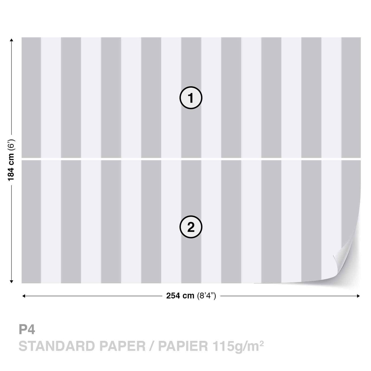 Motif Rayé Poster Mural, Papier peint | Acheter-le sur Europosters.fr