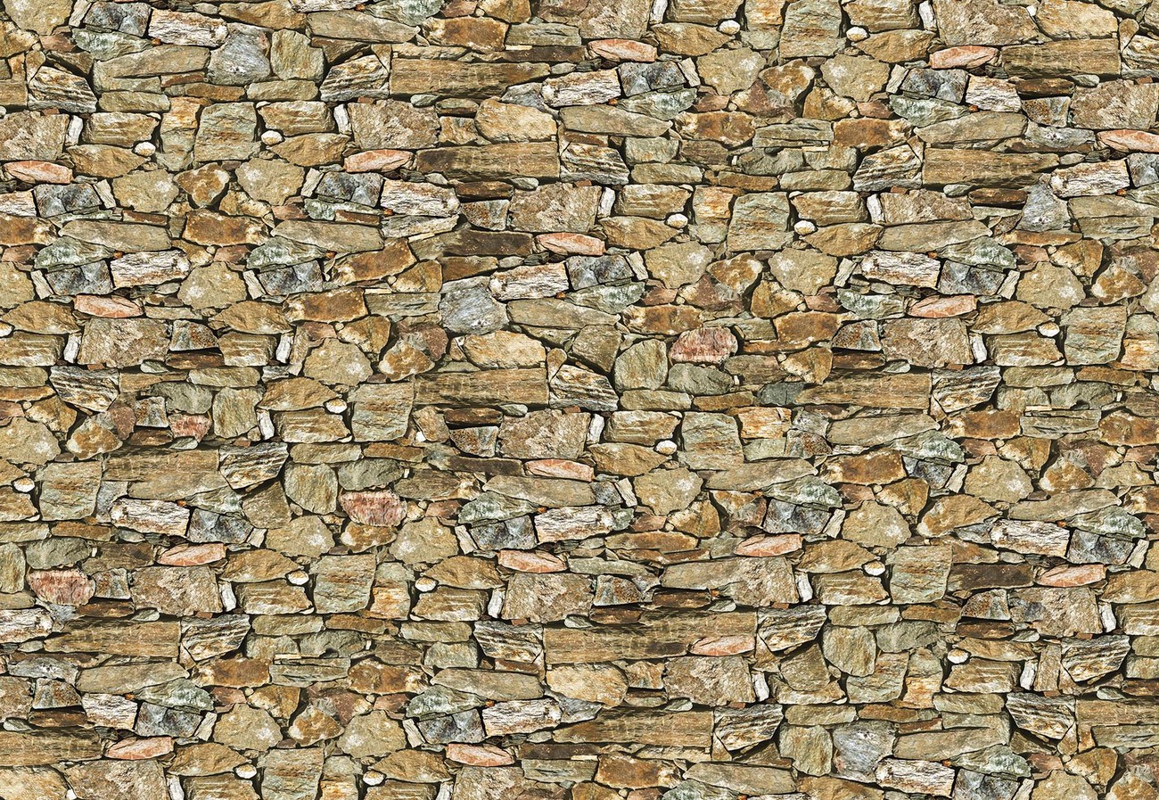 Rustic Stone Wall Poster Mural, Papier peint | Acheter-le sur ...