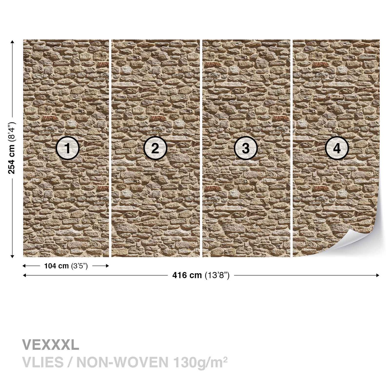 Stone Wall Poster Mural, Papier peint | Acheter-le sur Europosters.fr