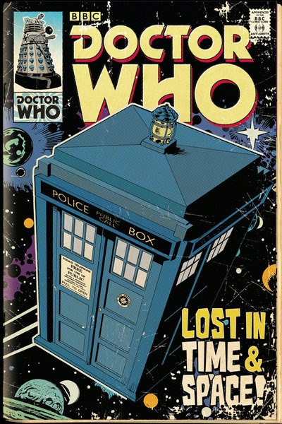 Doctor Who Tardis Comic Póster Lámina Compra En Posters Es