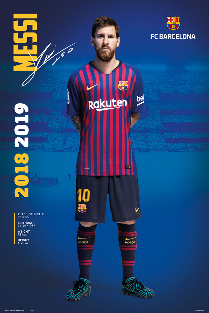 FC Barcelona 2018/2019 - Messi Pose Póster, Lámina | Compra en Posters.es