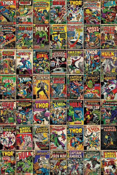 Marvel Comic Covers Póster Lámina Compra En Posters Es