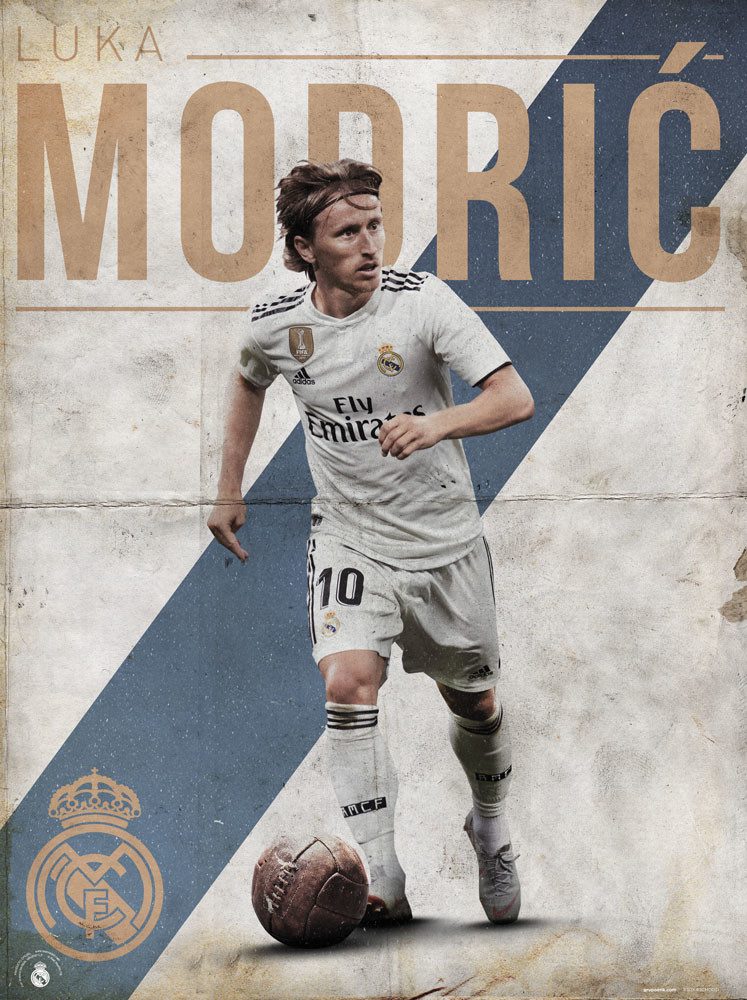 Kunstdruck Real Madrid - Modric | Poster, Wandbilder | Europosters