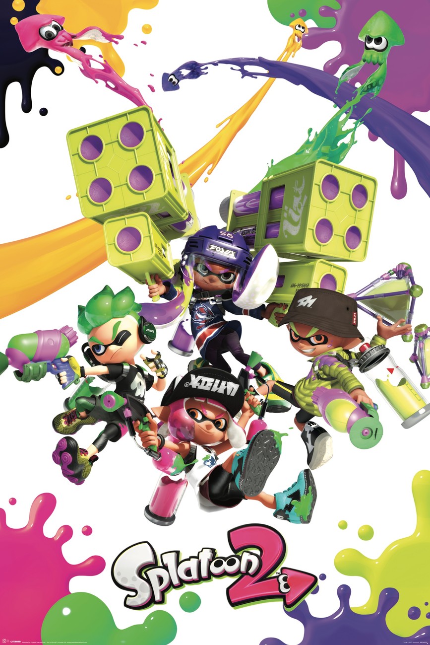 Splatoon 2 - Colour Splats Póster, Lámina | Compra en Posters.es