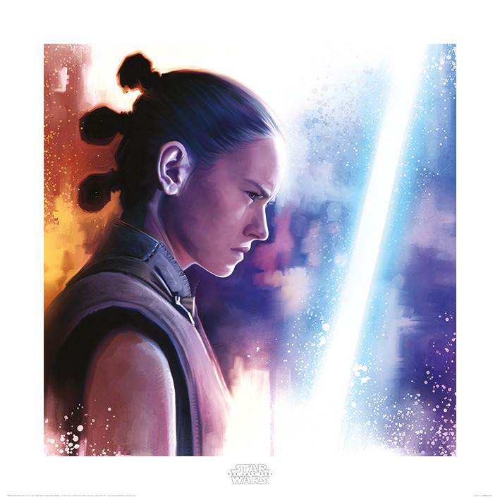 Konsttryck Star Wars: The Last Jedi - Rey Lightsaber Paint | Posters ...