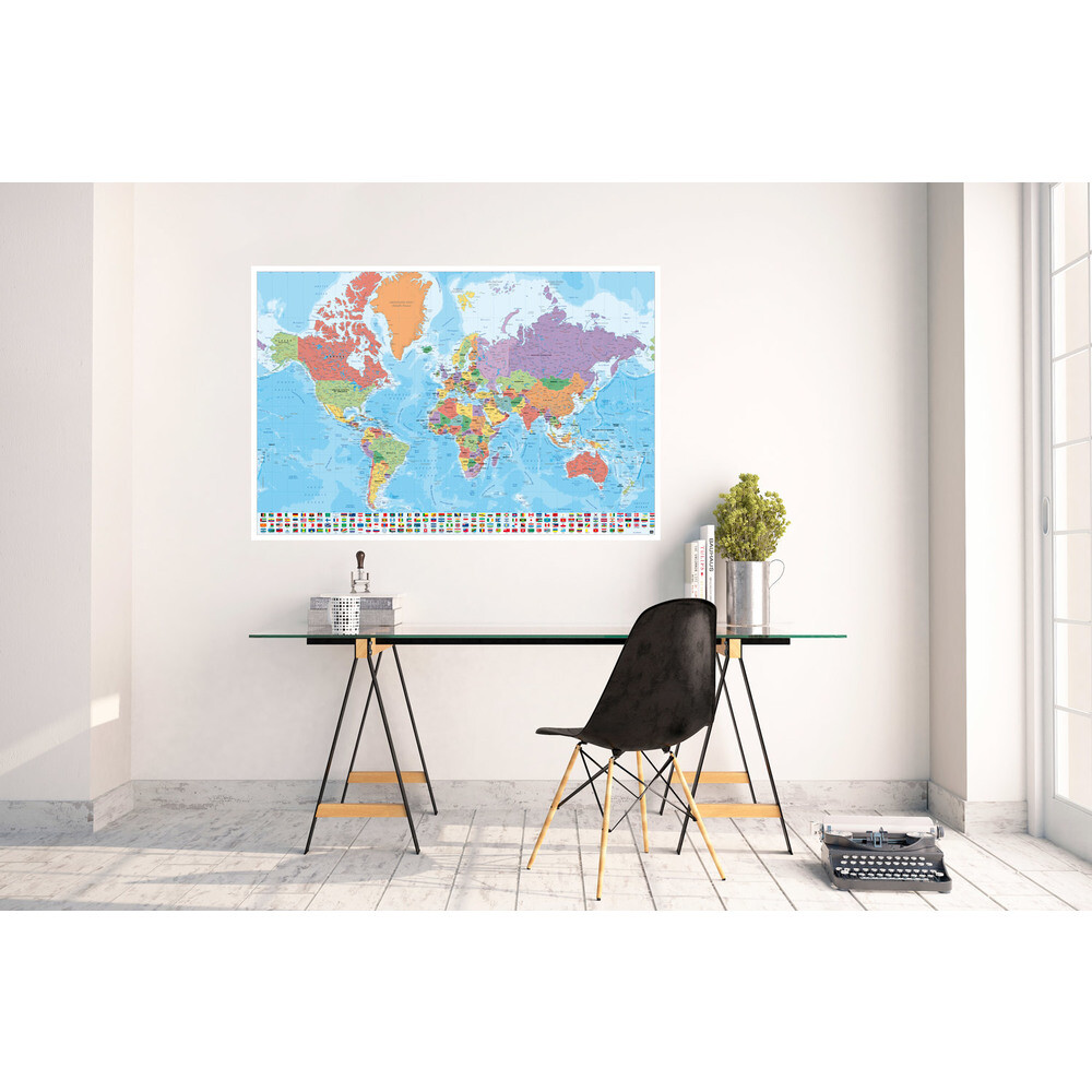 Poster World Map | Muur posters | 3+1 GRATIS | Europosters