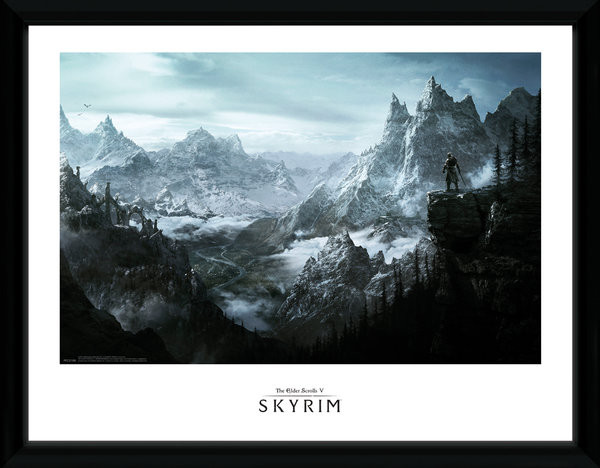 Lámina enmarcada Skyrim - Vista| Pósters, cuadros | Posters.es