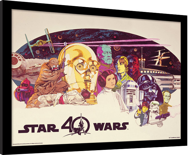 Star Wars 40th Anniversary - Characters Horizontal Gerahmte Poster ...