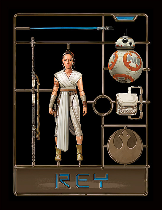 Star Wars: The Rise of Skywalker - Rey Model Framed poster | Buy at ...