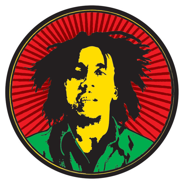 Rastafarian Bob Marley Bob Marley Reggea Rasta Color Edition By