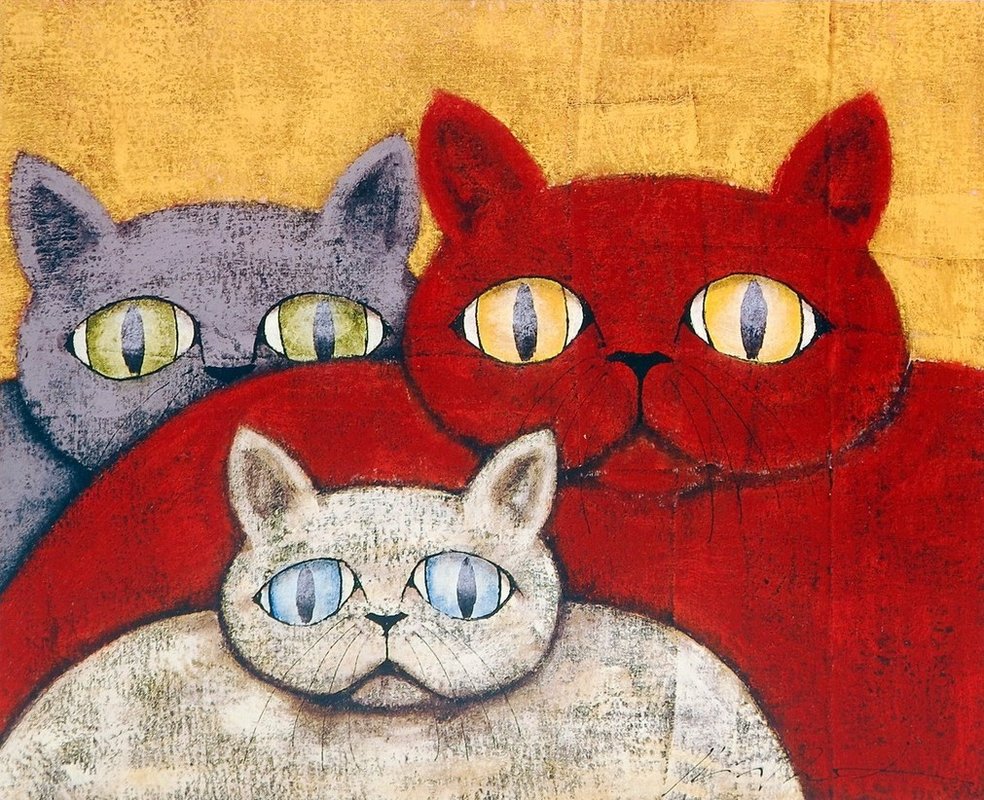 Sun Cats Reproduction d'art, de Tableau | Acheter-le sur Europosters.fr