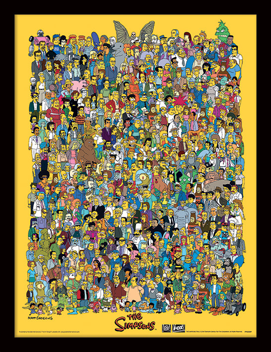 The Simpsons - Characters Framed poster | Buy at UKposters
