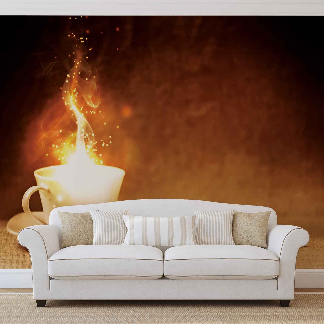 Coffee Cafe Fire Wall Paper Mural | Buy at UKposters