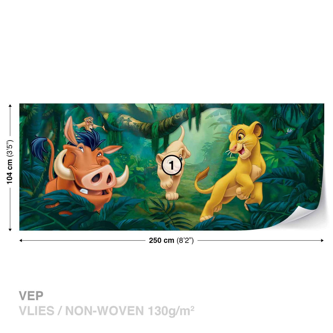 Disney Lion King Pumba Simba Wall Paper Mural | Buy at UKposters