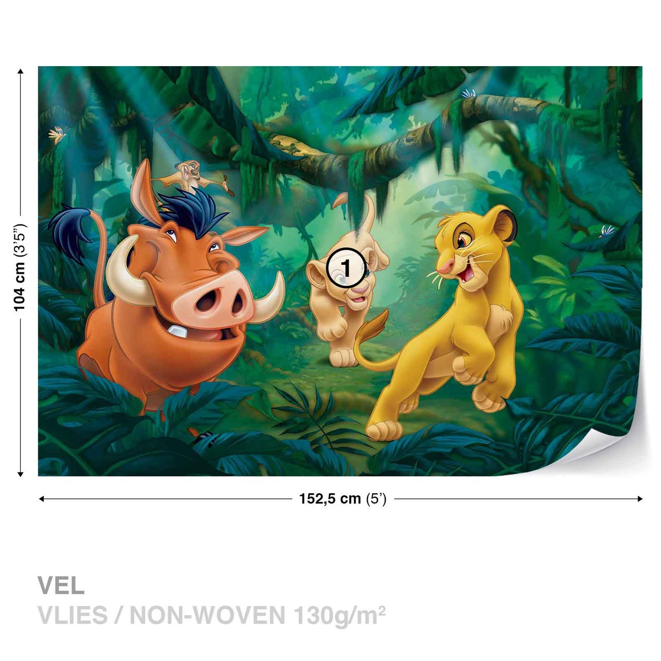 Disney Lion King Pumba Simba Wall Paper Mural | Buy at UKposters