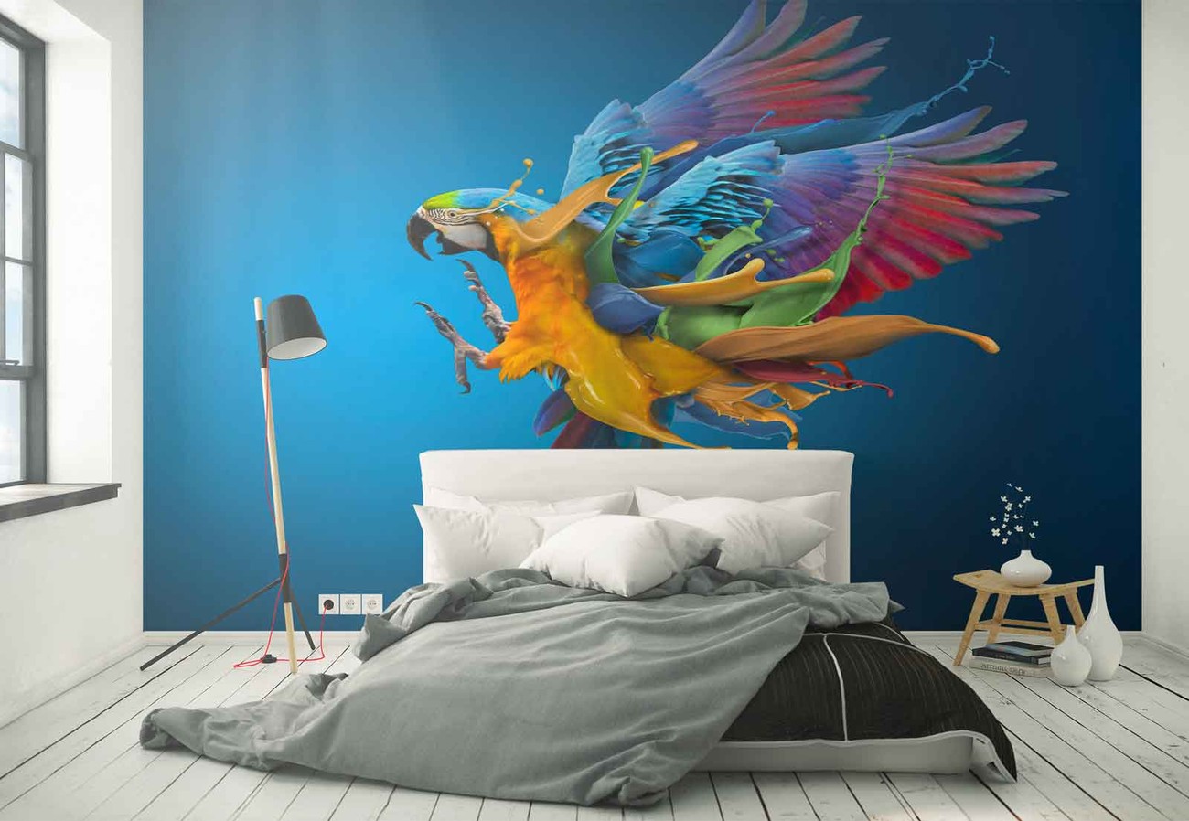 Parrot Wall Paper Mural | Buy at EuroPosters