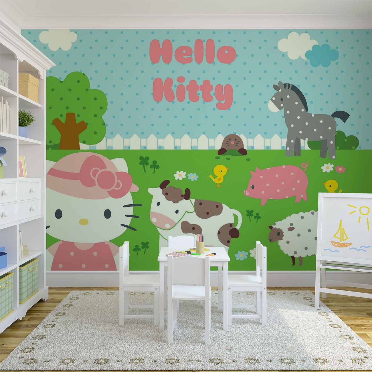 Hello Kitty Wall Paper Mural | Buy at UKposters