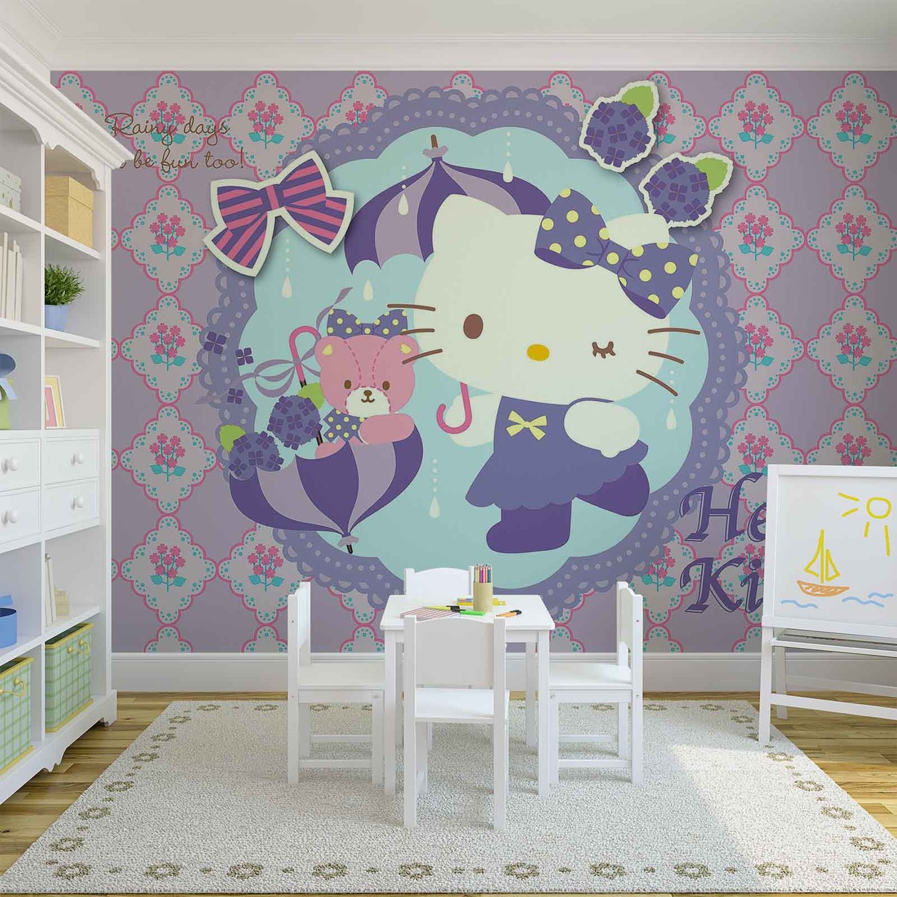 Hello Kitty Wall Paper Mural | Buy at UKposters