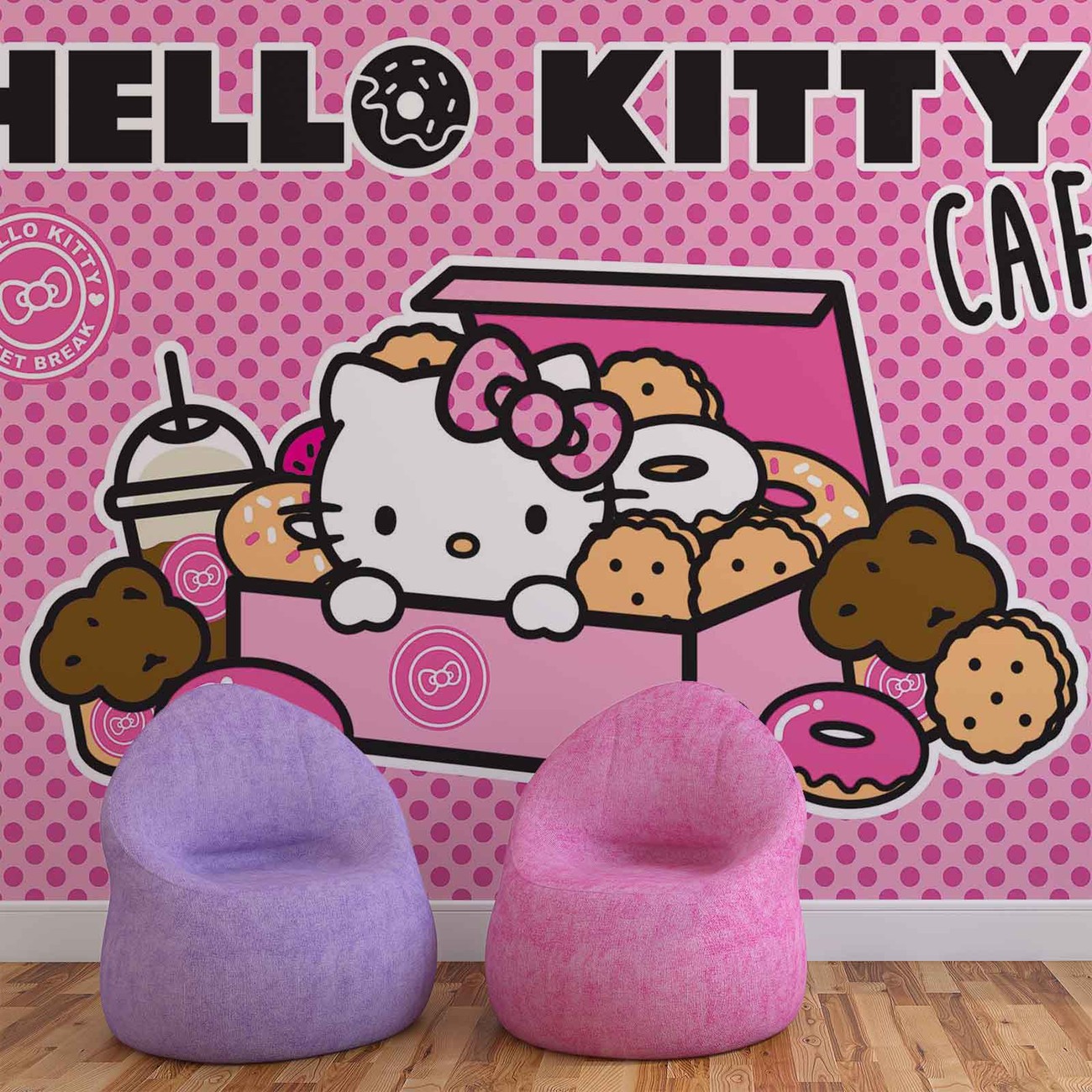 Hello Kitty Wall Paper Mural | Buy at UKposters