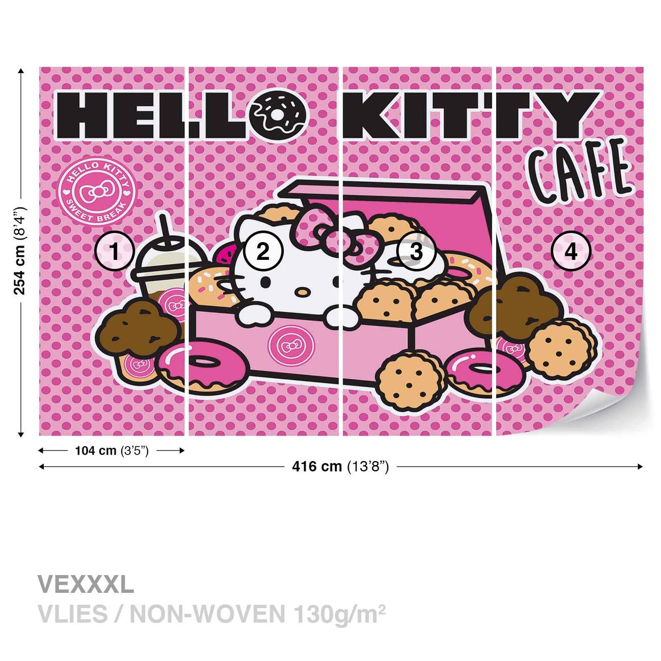 Hello Kitty Wall Paper Mural | Buy at UKposters