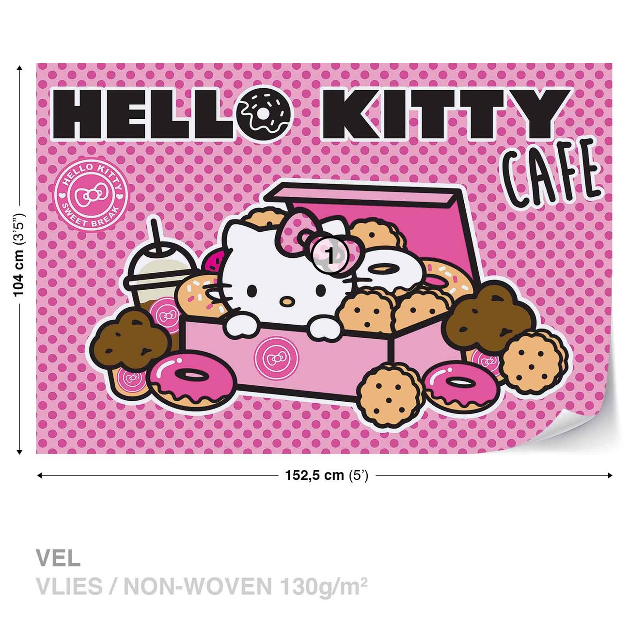 Hello Kitty Wall Paper Mural | Buy at UKposters