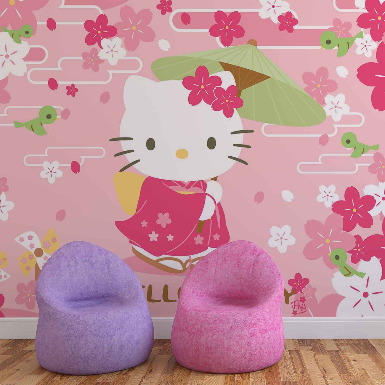 Hello Kitty Wall Paper Mural | Buy at UKposters