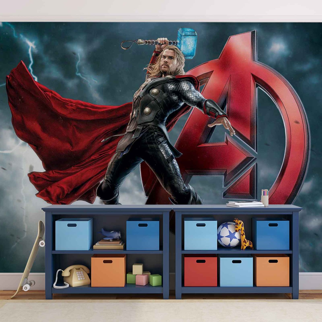 Marvel Avengers Thor Wall Paper Mural | Buy at UKposters