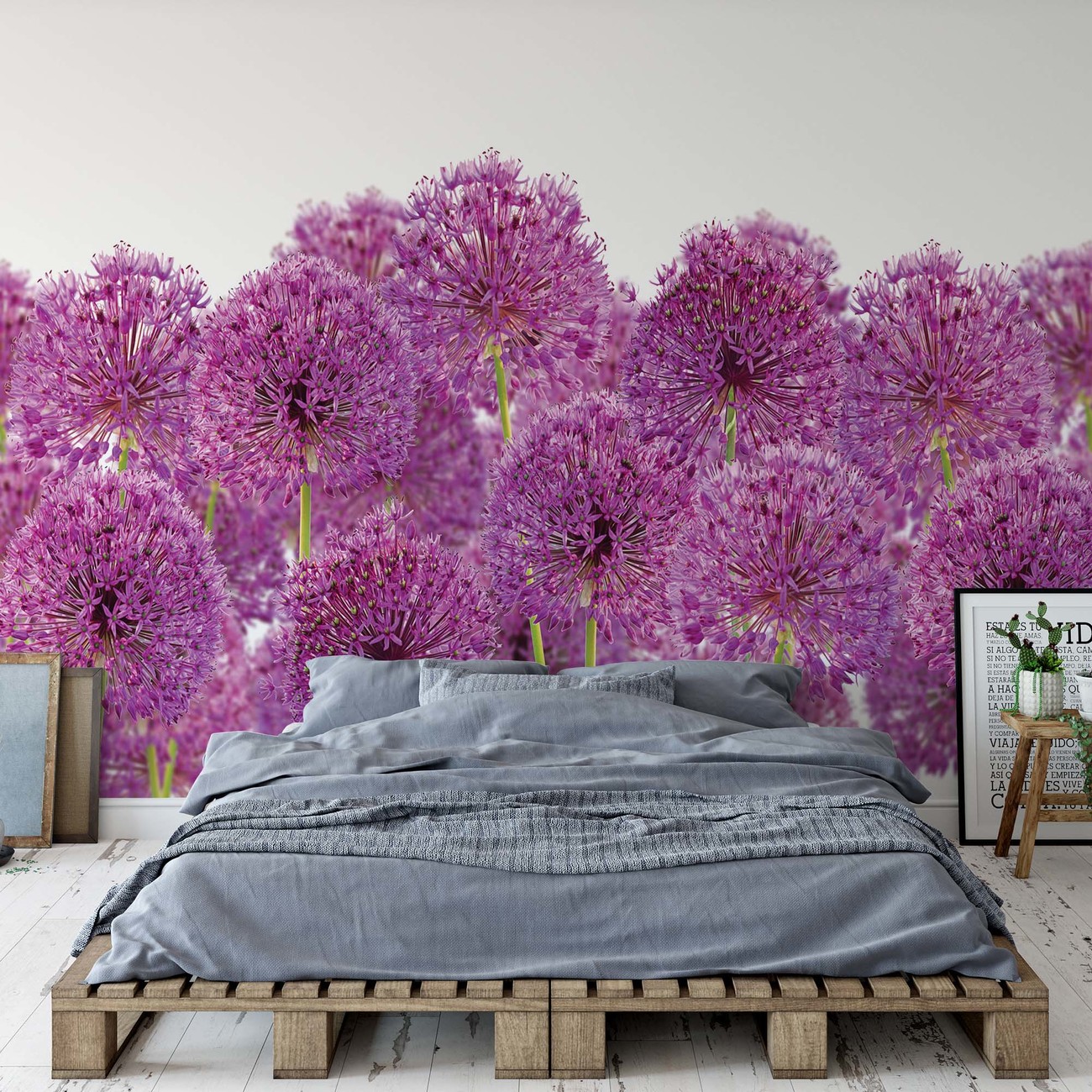 Purple Flowers Wall Paper Mural | Buy at EuroPosters