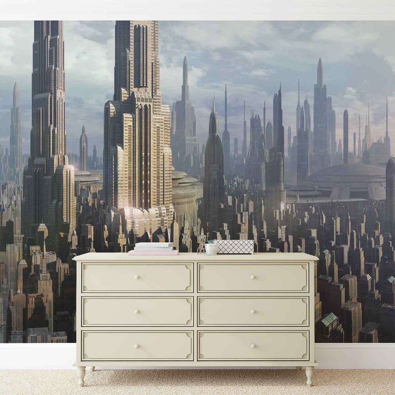 Star Wars City Coruscant Wall Paper Mural | Buy at UKposters