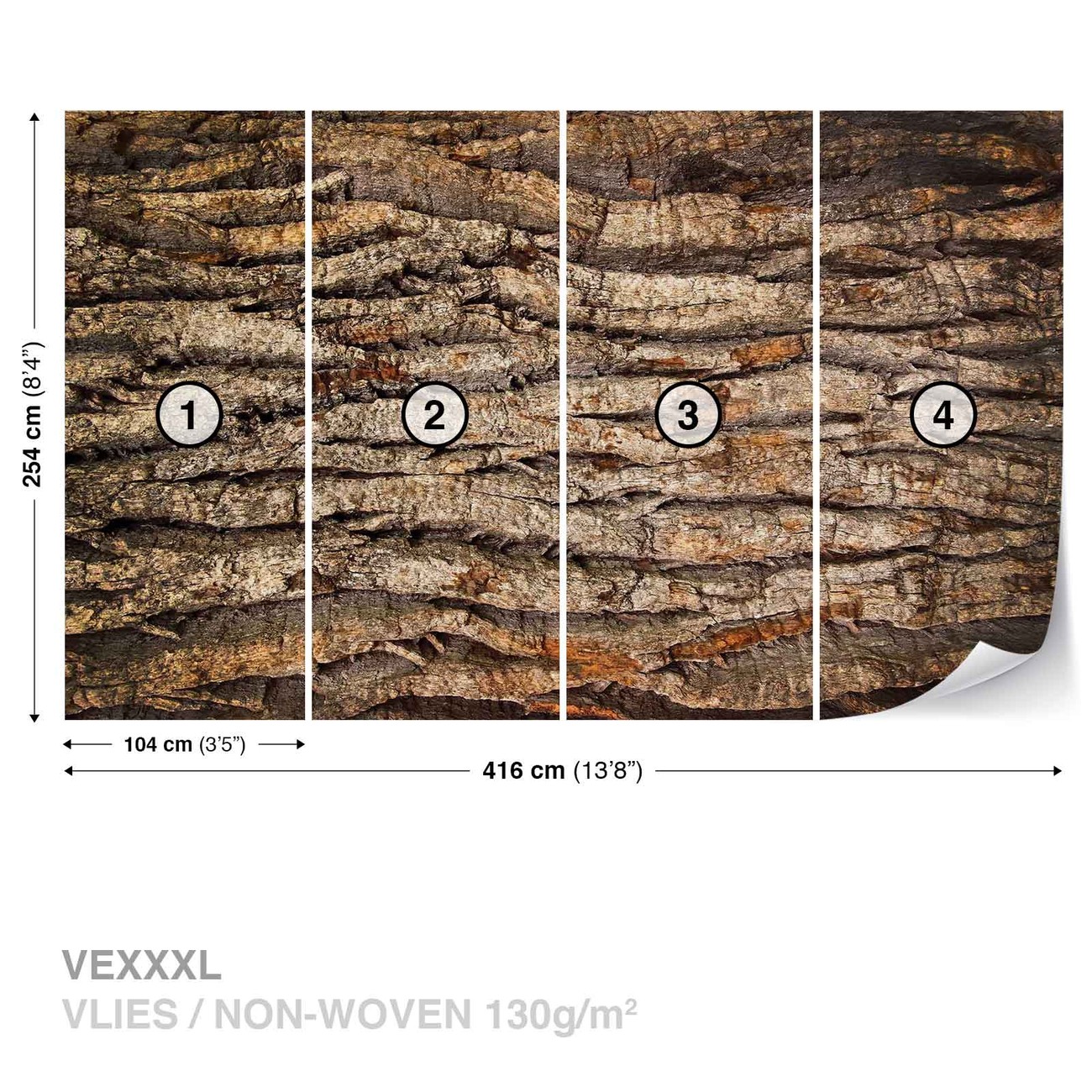 Tree Bark Wall Paper Mural | Buy at UKposters
