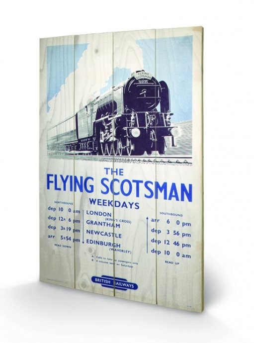 Tank Engine - The Flying Scotsman 2 Wooden Art | Sold at UKposters
