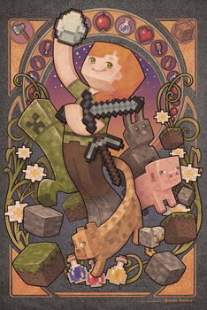 Minecraft - Creeper Nouveau - Plakát, Obraz na Posters.cz