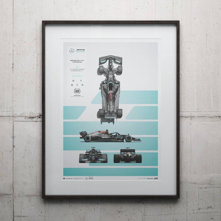 Art Print Mercedes-AMG Petronas F1 Team - W12 - Blueprint - 2021 ...