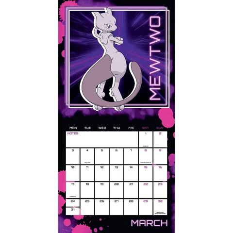 Pokemon Free Printable Calendars Pokemon 2024 Square Calendar | Target