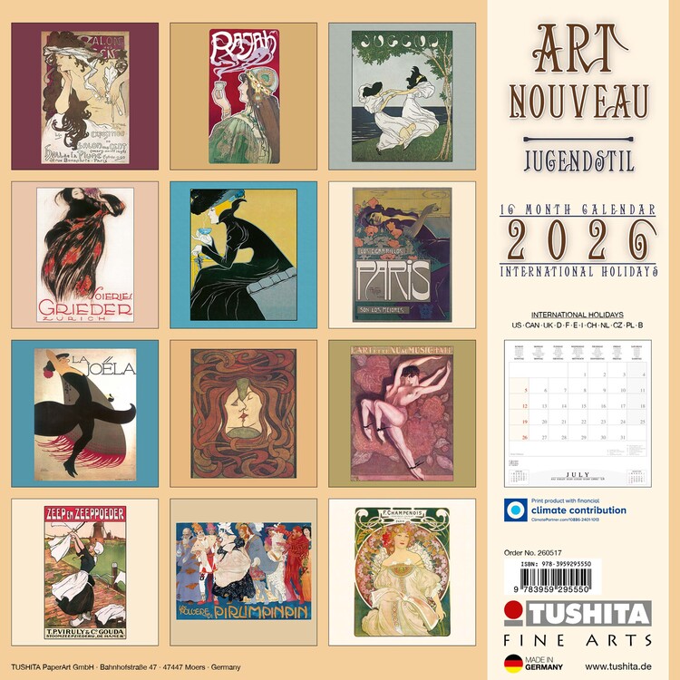 Art Nouveau - Wall Calendars 2027 | Buy at UKposters
