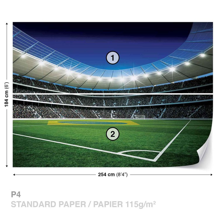 Football Stadium Fototapet, Tapet på Europosters.dk