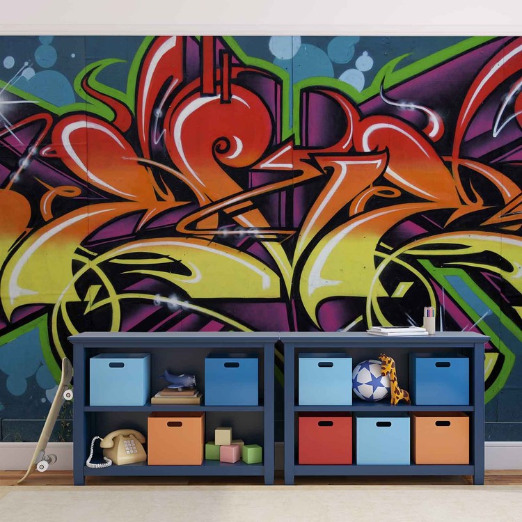 Tegneserie Med Graffiti Sprayboks Kropspude Graffiti Kunst Aerosol