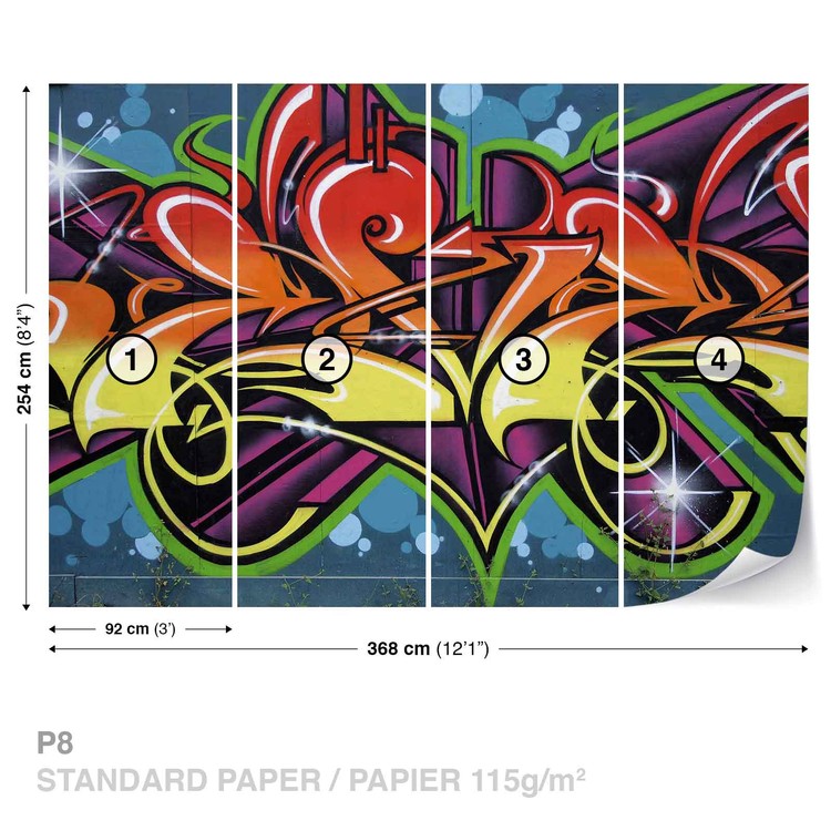 Graffiti Street Art Fotobehang, Behang - Bestel nu op EuroPosters.nl