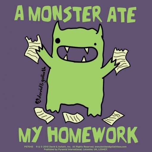 Adesivi MONSTER MASH - a monster ate my homework | Idee per regali ...