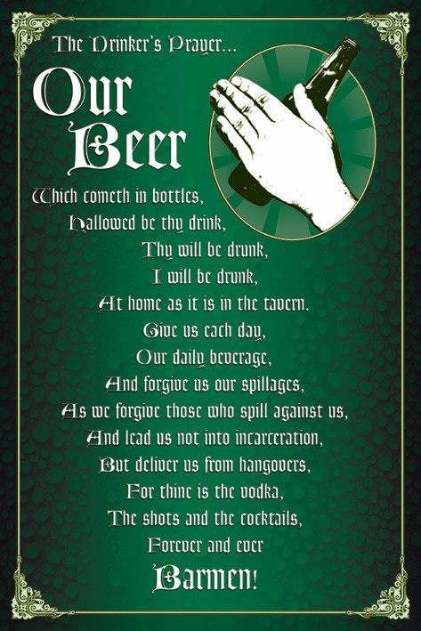 Poster, Affiche Drinkers prayer en ligne | 3+1 GRATUIT | Europosters