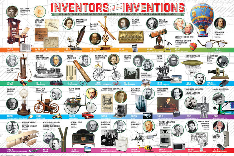 Poster, Affiche Great inventions en ligne | 3+1 GRATUIT | Europosters