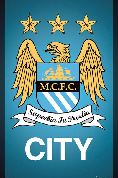 Poster, Affiche Manchester City FC - Crest 13/14 en ligne | 3+1 GRATUIT ...