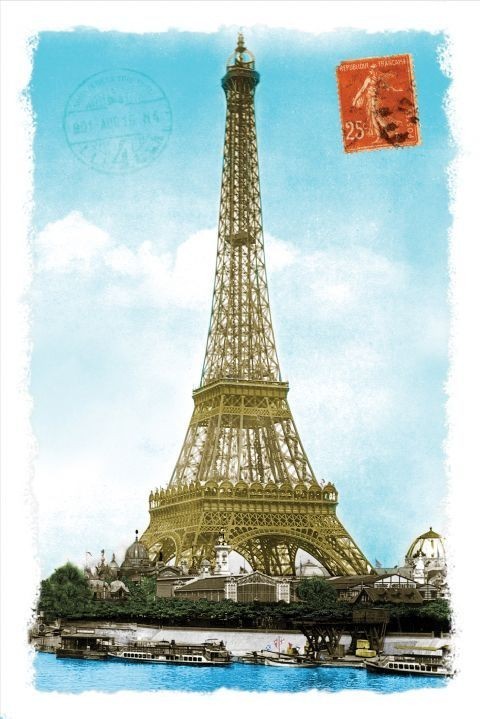 Poster, Affiche Paris - postcard en ligne | 3+1 GRATUIT | Europosters
