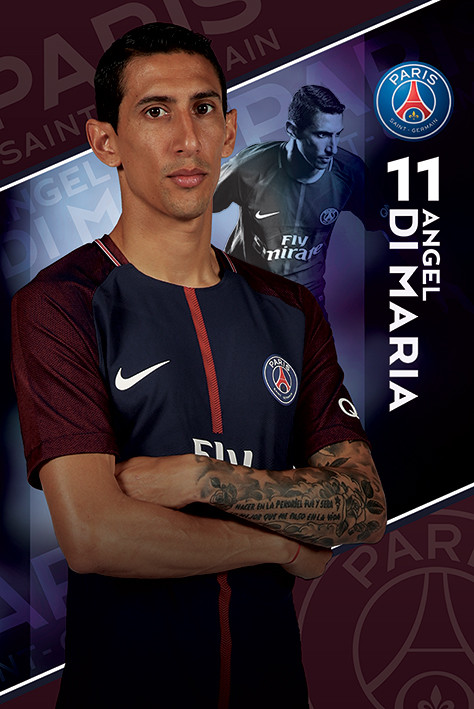 Poster, Affiche PSG - Di Maria 17/18 en ligne | 3+1 GRATUIT | Europosters