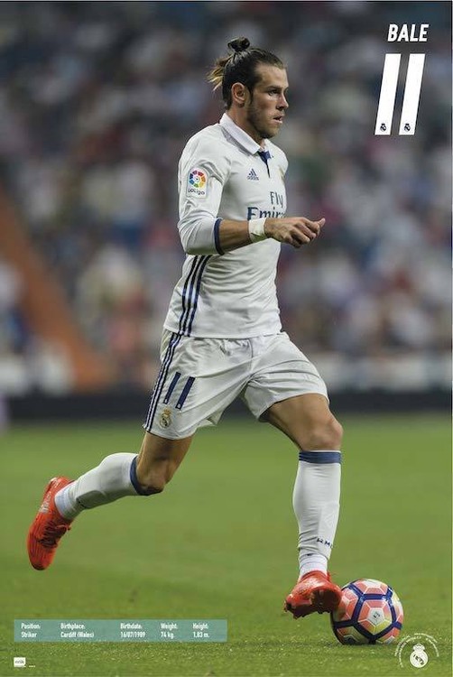Real Madrid 2016/2017 - Gareth Bale Poster, Affiche | All poster chez ...