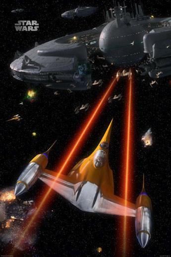 STAR WARS - Space battle Poster, Affiche | All poster chez Europosters