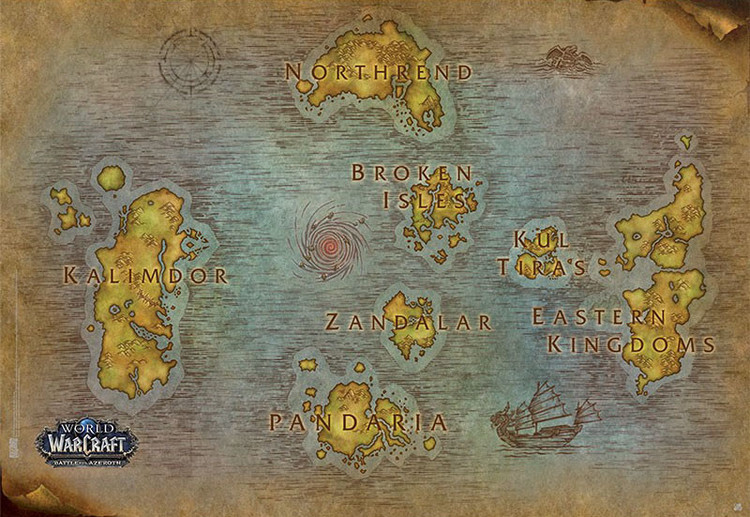 Poster, Affiche World Of Warcraft - Map en ligne | 3+1 GRATUIT ...