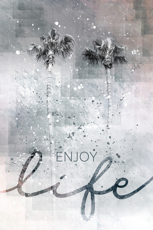 Idyllic palm trees | enjoy life, Melanie Viola | Posters, Impressions ...